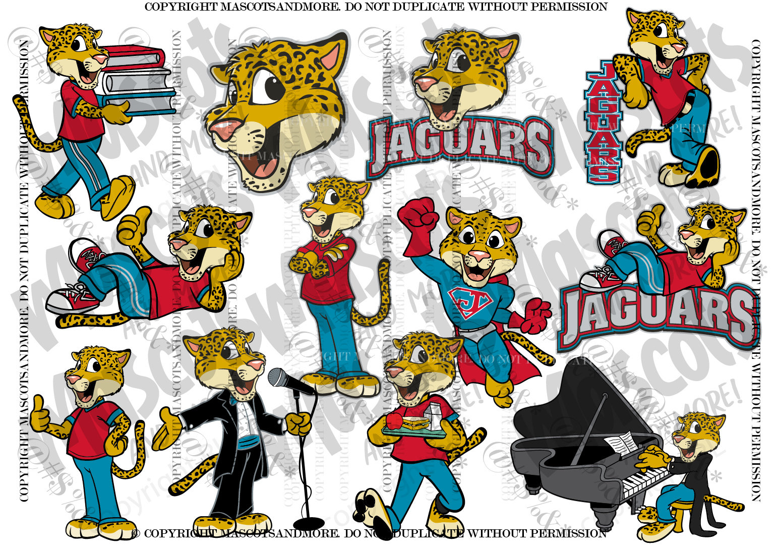 Jaguar Mascots in Vector, Jpeg, Png, Pdf, Eps, Svg - Etsy