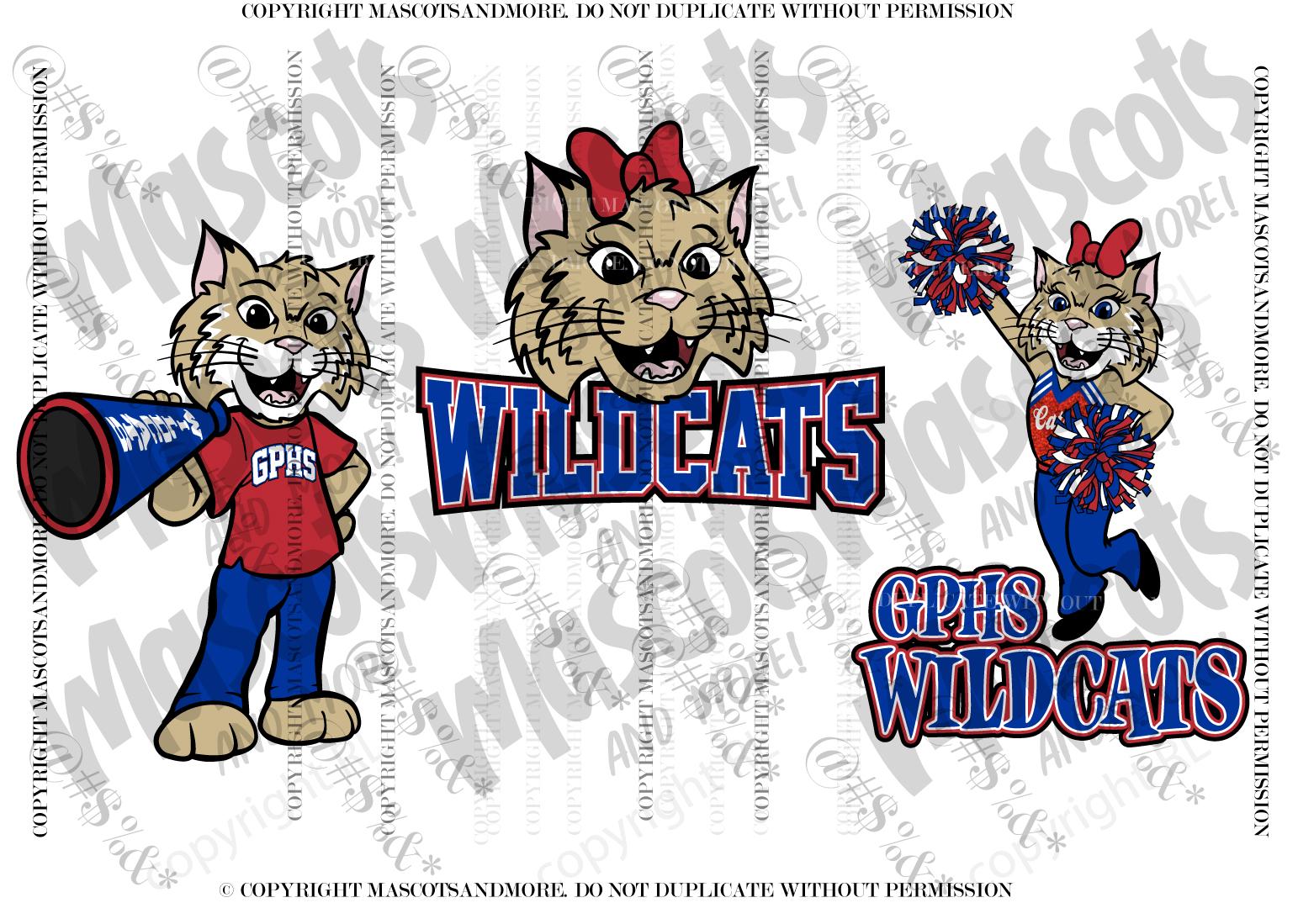 Wildcat Cheer Mascot in Vector, Jpeg, Png, Pdf, EPS, SVG - Etsy