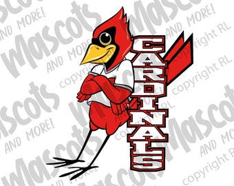 Cardinal Svg Mascot - Etsy