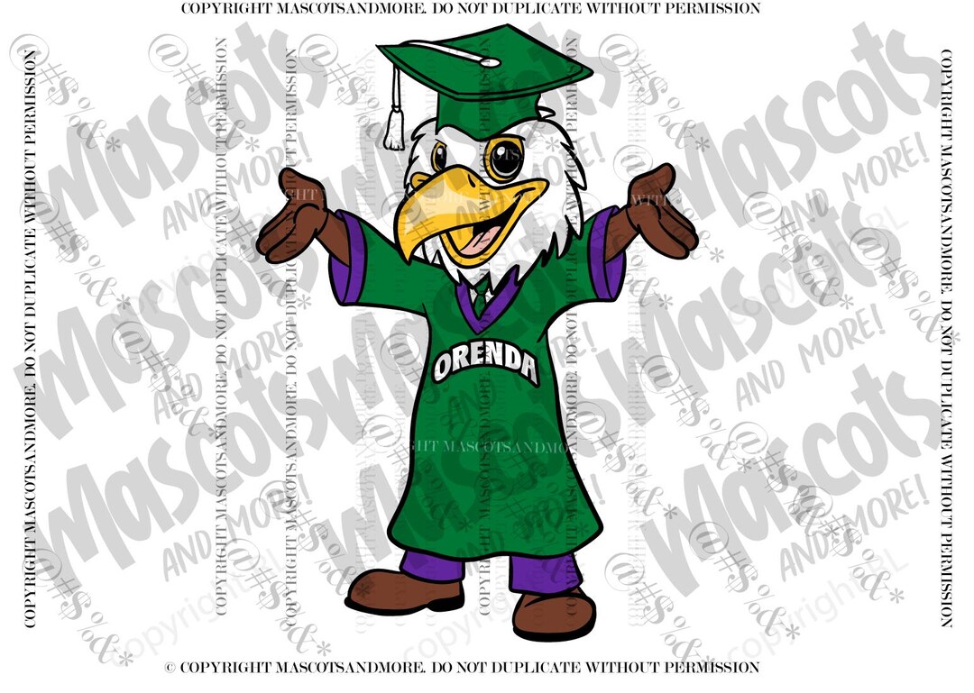 Eagle Grad Mascot in Vector, Jpeg, Png, Pdf, Eps, Svg - Etsy