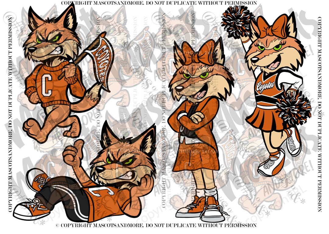 Coyote Mascots in Vector, Eps, Svg, Pdf and Png - Etsy