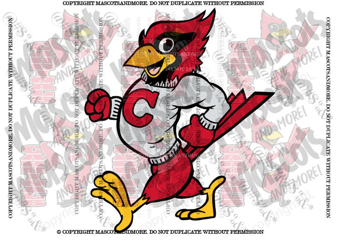 Retro Cardinal Mascot in Vector Jpeg Png Pdf Eps Svg - Etsy