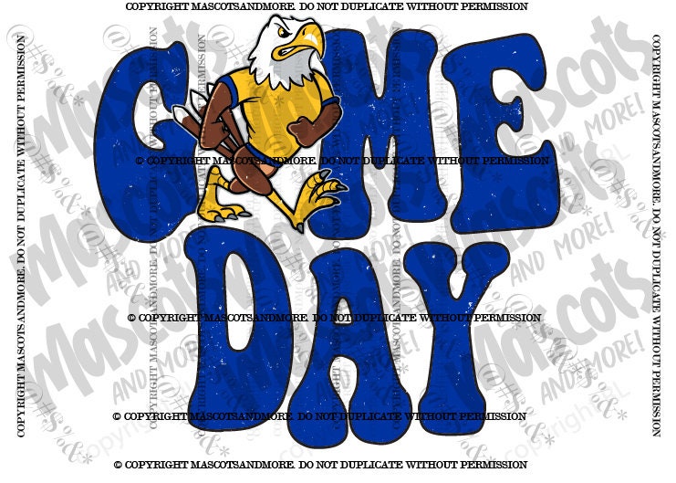 GAME DAY Eagle Mascot in Vector, Jpeg, Png, Pdf, Svg - Etsy