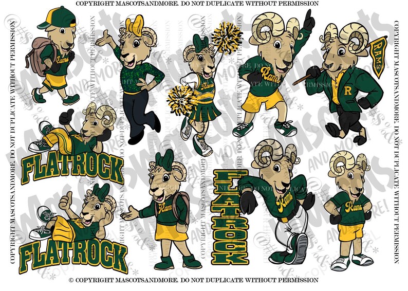 Ram Mascots in Vector, Jpeg, Png, Pdf, Eps, Svg - Etsy