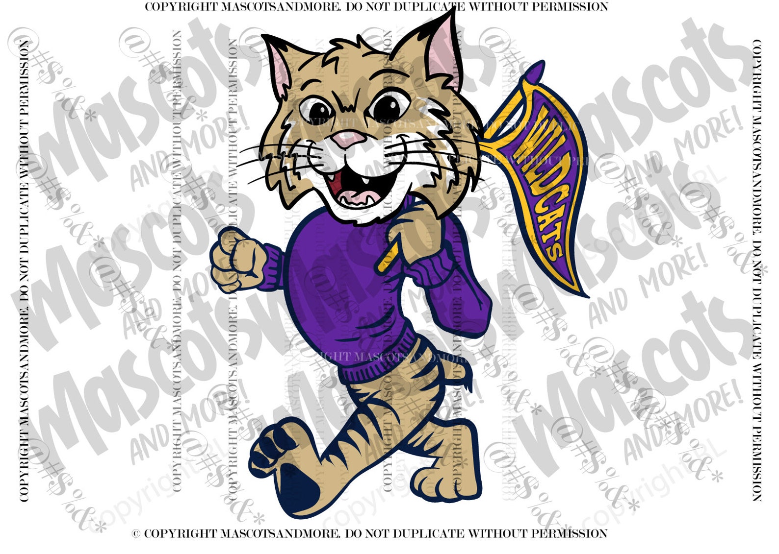Wildcat Mascot in Vector, Jpeg, Png, Pdf, Eps, Svg - Etsy