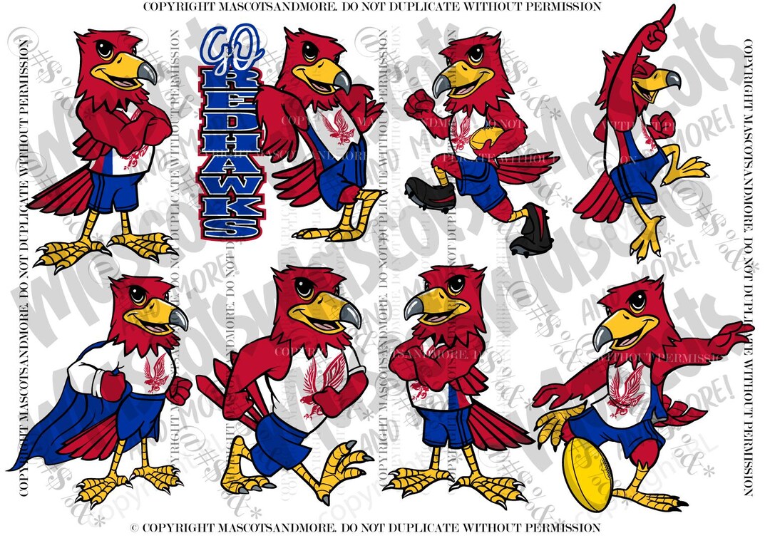 Hawk Mascots in Vector, Jpeg, Png, Pdf, Eps, Svg - Etsy UK