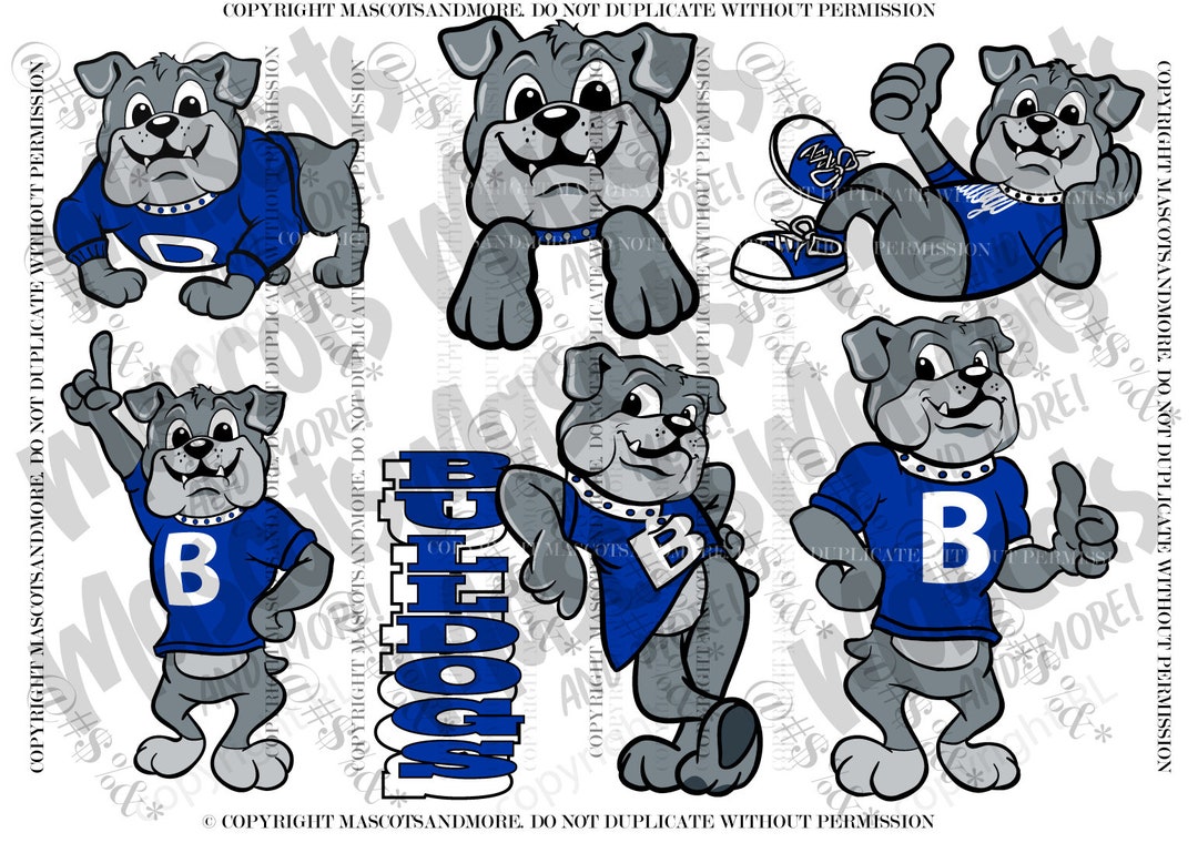 Bulldog Mascots in Vector, Png, Pdf, Svg - Etsy