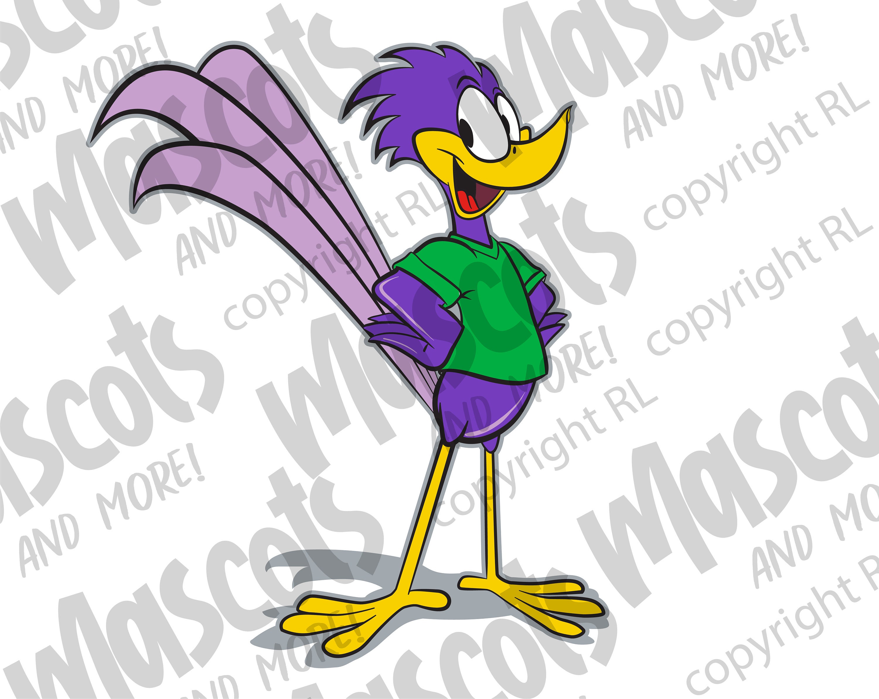Roadrunner Mascot in Vector Jpeg Png Pdf Eps Svg - Etsy