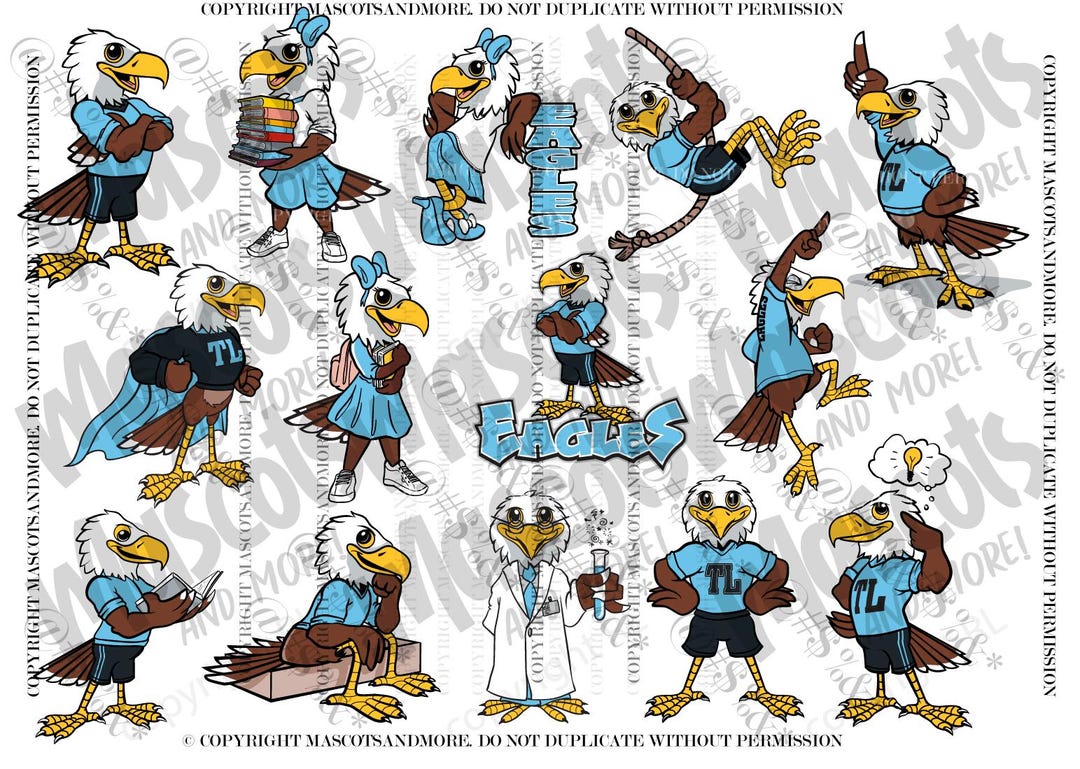 Eagle MEGA PACK Mascots in Vector, Png, Pdf, Eps, Svg - Etsy