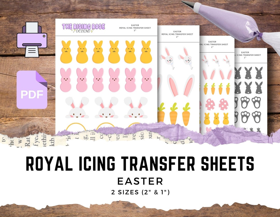 Easter Royal Icing Transfer Sheets - Etsy