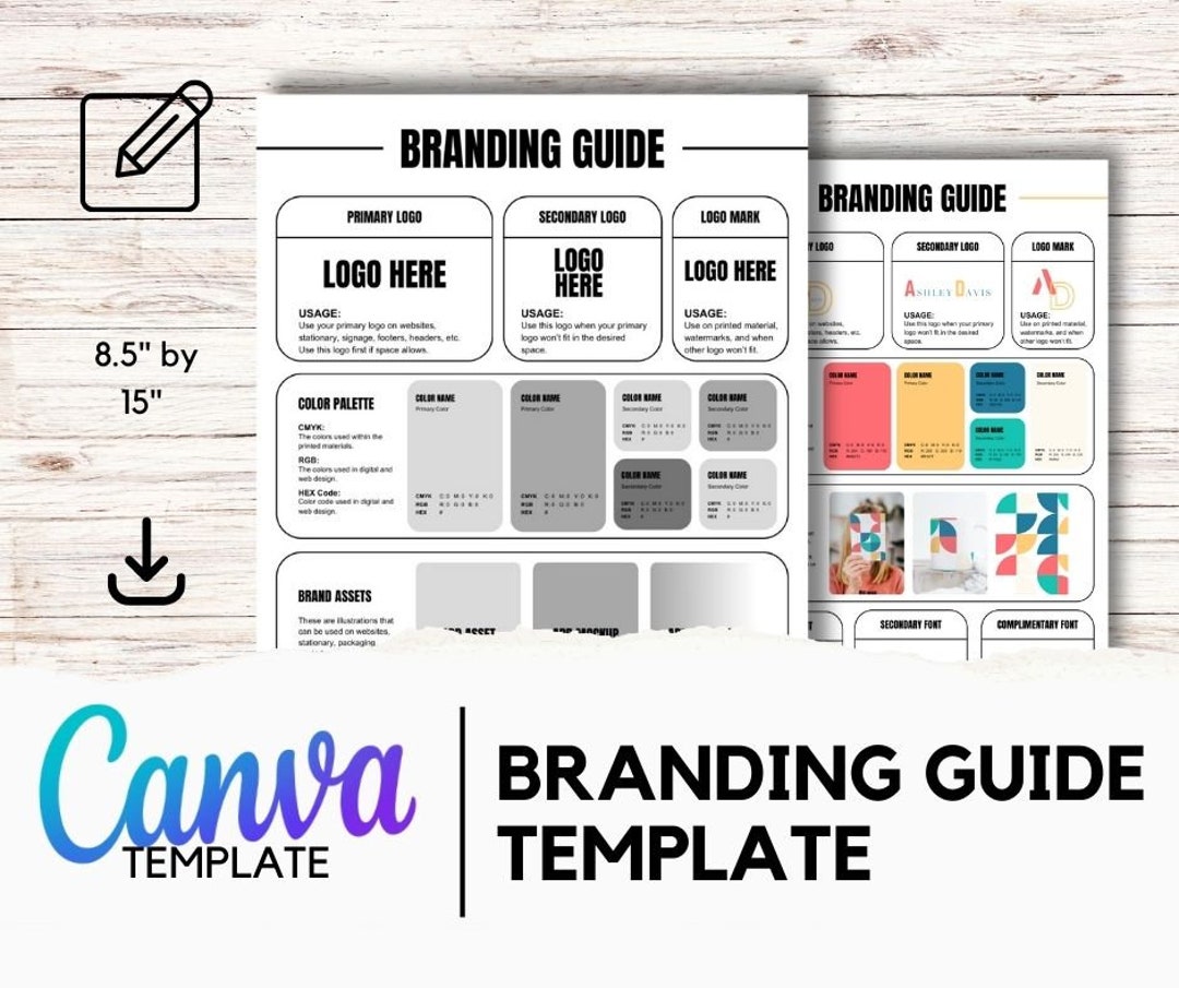 Editable Branding Design Template for Canva - Etsy