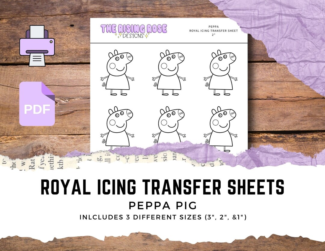 Pig Royal Icing Transfer Sheets - Etsy