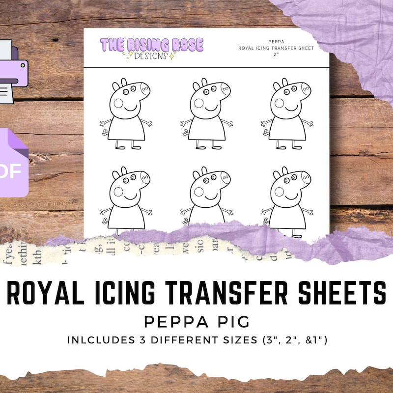 Peppa Pig Stencil - Etsy