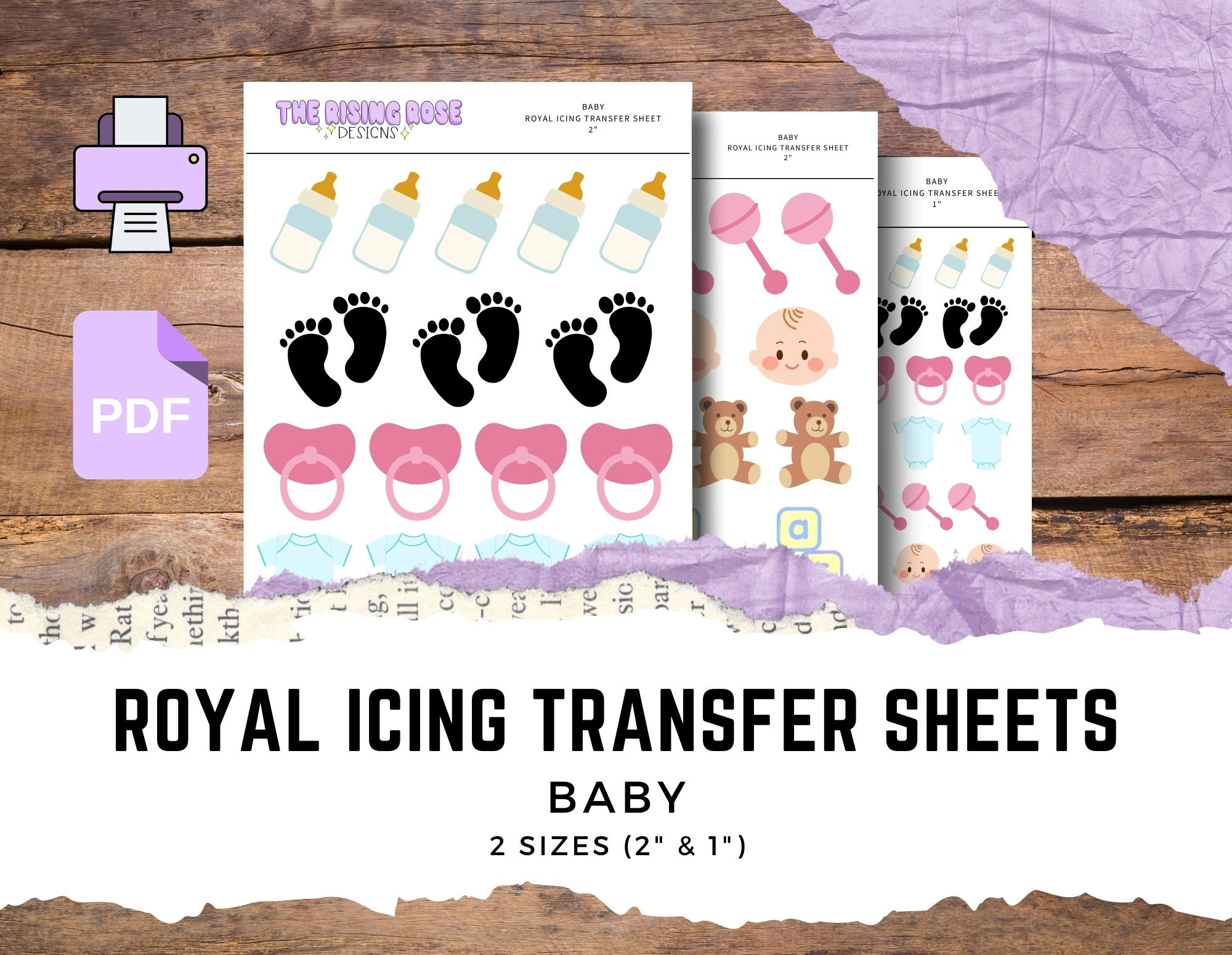 Baby Royal Icing Transfer Sheets - Etsy