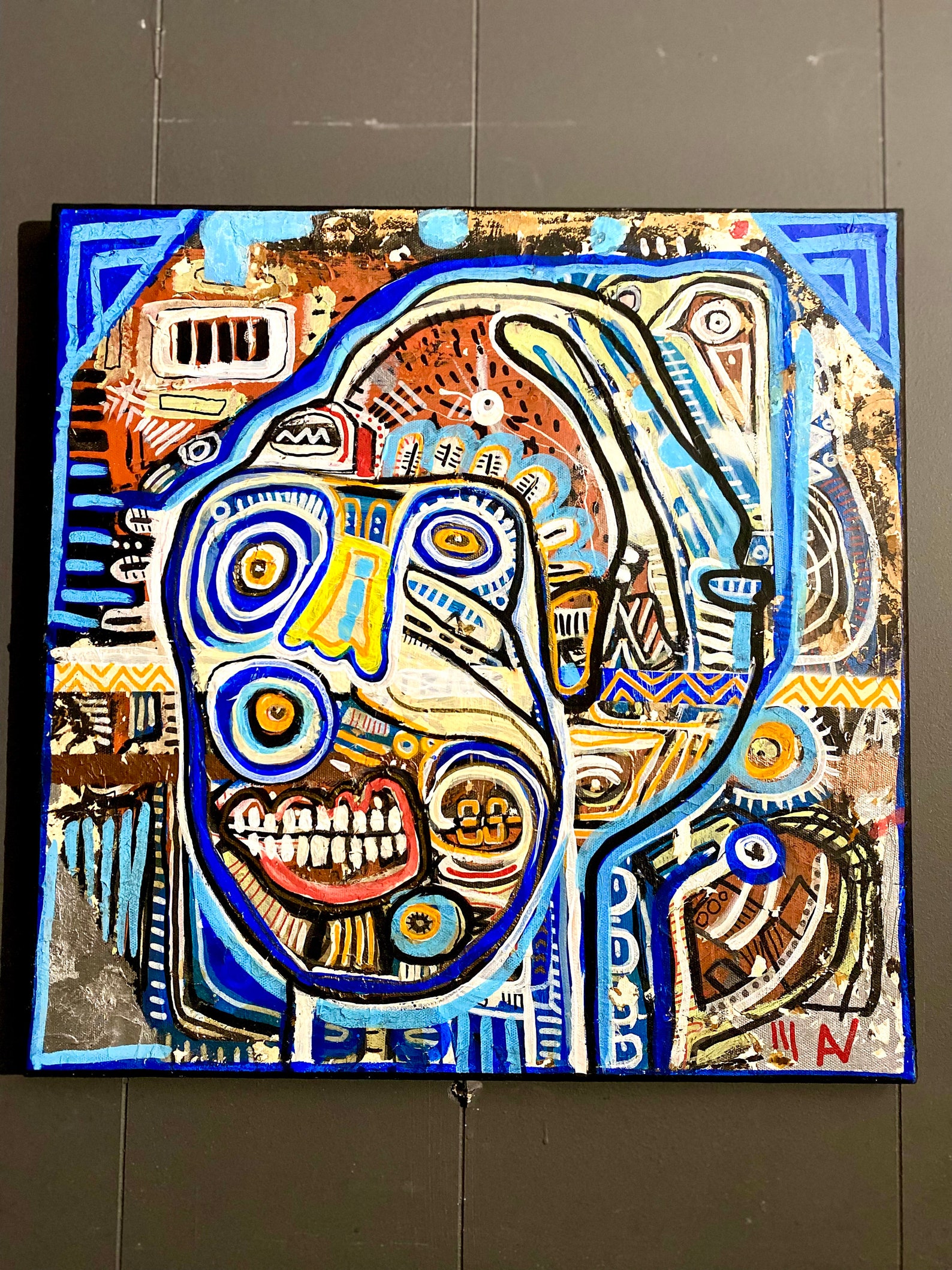 Original Painting pretty Smile Neo Expressionist Art - Etsy