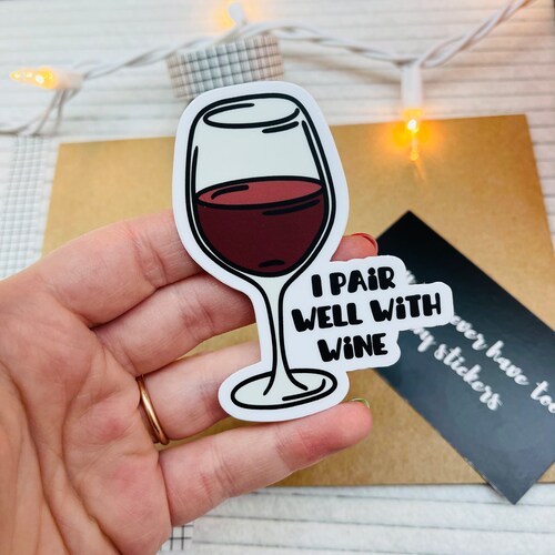 Wine Sticker Wine Lover Gift Wine Gift Stickers for - Etsy