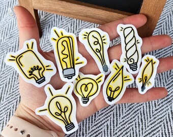 Lightbulb Stickers - Etsy