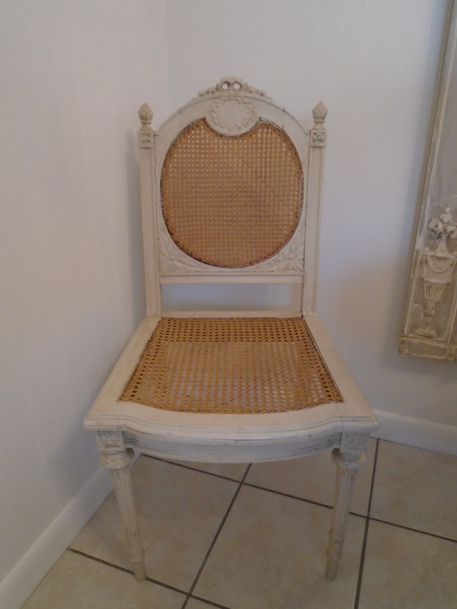 Vintage Shabby Barbola French Ribbon Cane Chairno FREE - Etsy