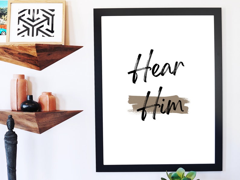 PRINTABLE - Hear Him - Christian Wall Art - Christian Home Decor ...