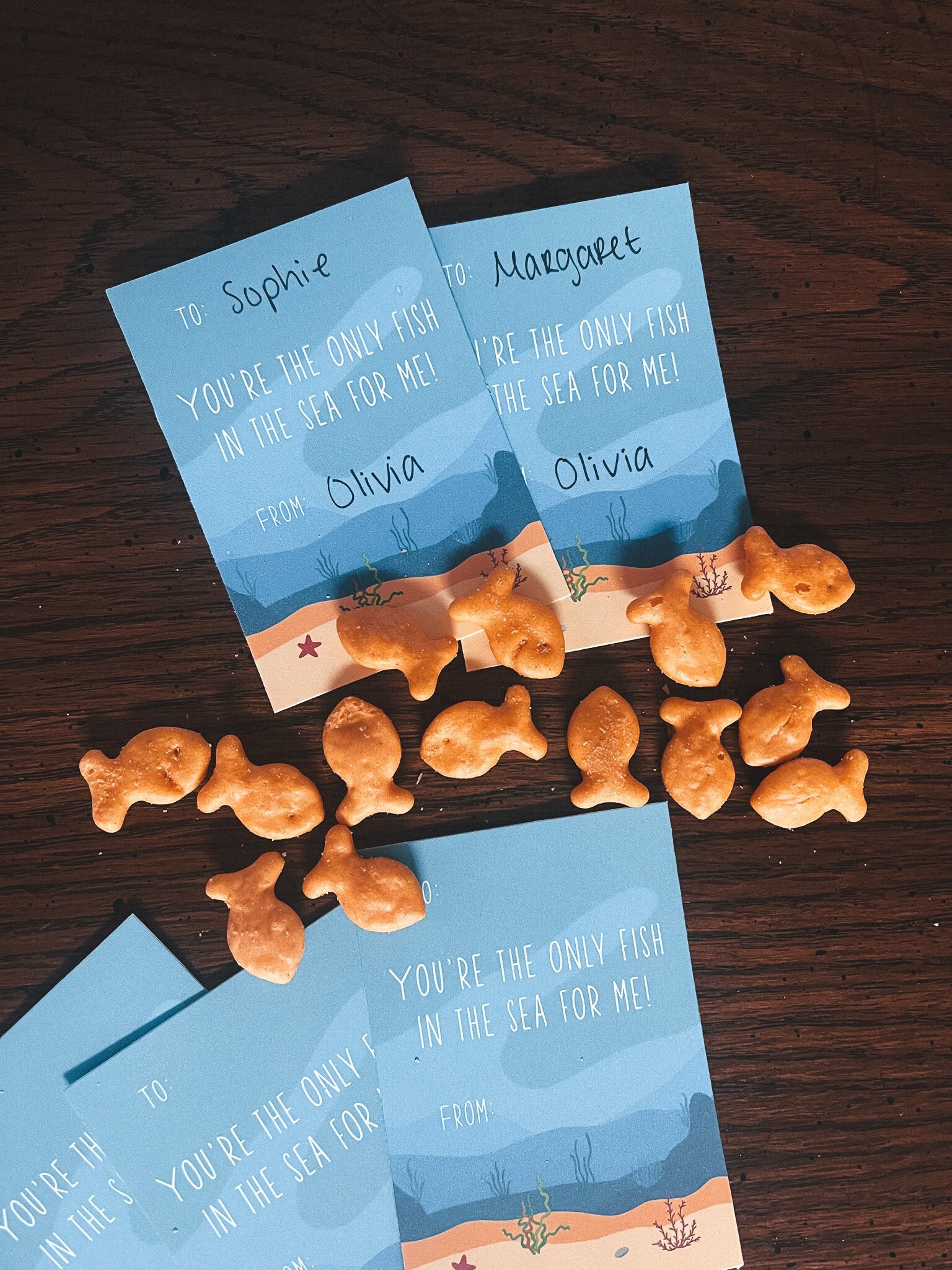You're the Only Fish in the Sea for Me - Printable Valentines Cards for ...
