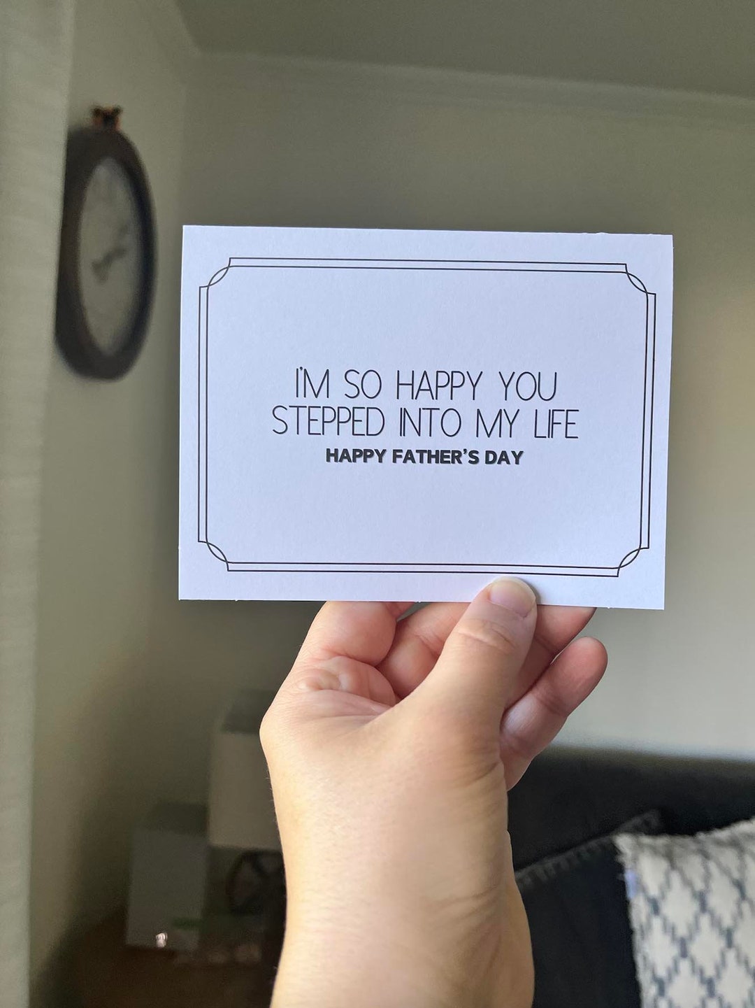 Stepping in - Father's + Day - Dad Card - Step Dad Card - Bonus Dad ...