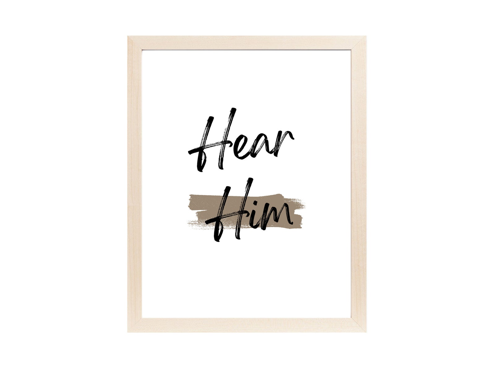PRINTABLE - Hear Him - Christian Wall Art - Christian Home Decor ...