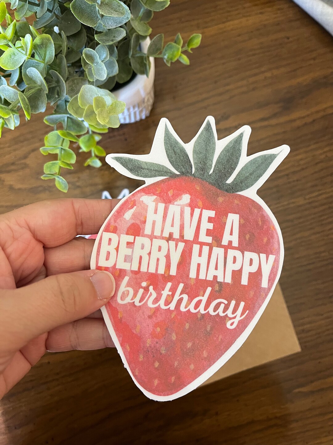 Have a Berry Happy Birthday Card Greeting Card Strawberry Card for Her ...