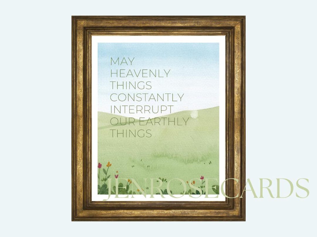 Heavenly Things Artwork Quote - Christian Art - Digital Art - Etsy