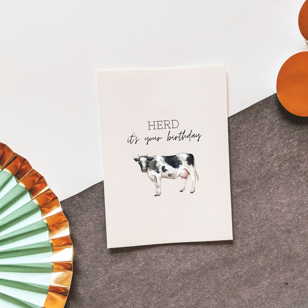 Herd It's Your Birthday Card - Checking in on You - Farm Love - Farmer ...