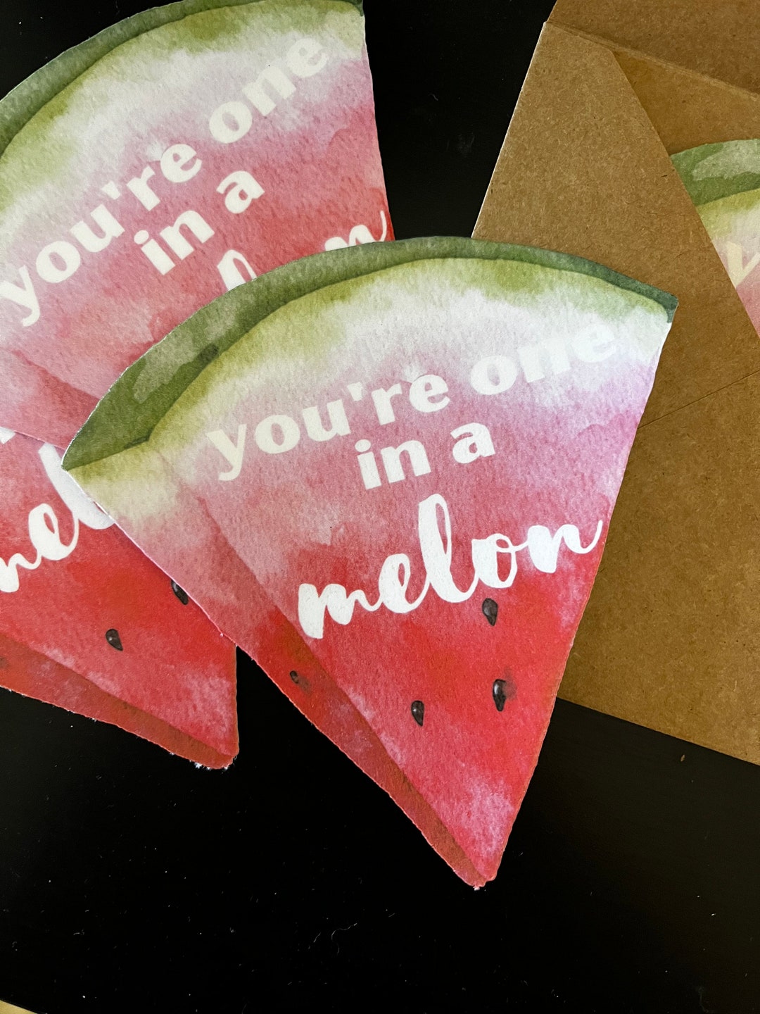 You're One in a Melon Card Greeting Card Card for Her Fruit Card Punny ...