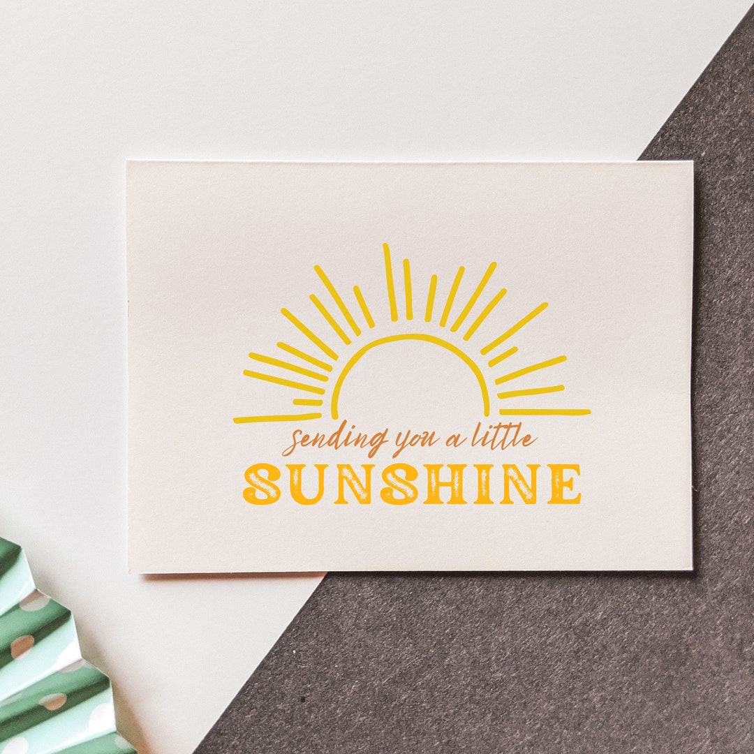 Sending You a Little Sunshine Card Sympathy Card Sentimental Card ...