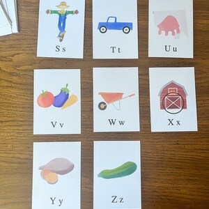PRINTABLE - Farm Unit Study - Homeschool - Preschool Alphabet Cards ...