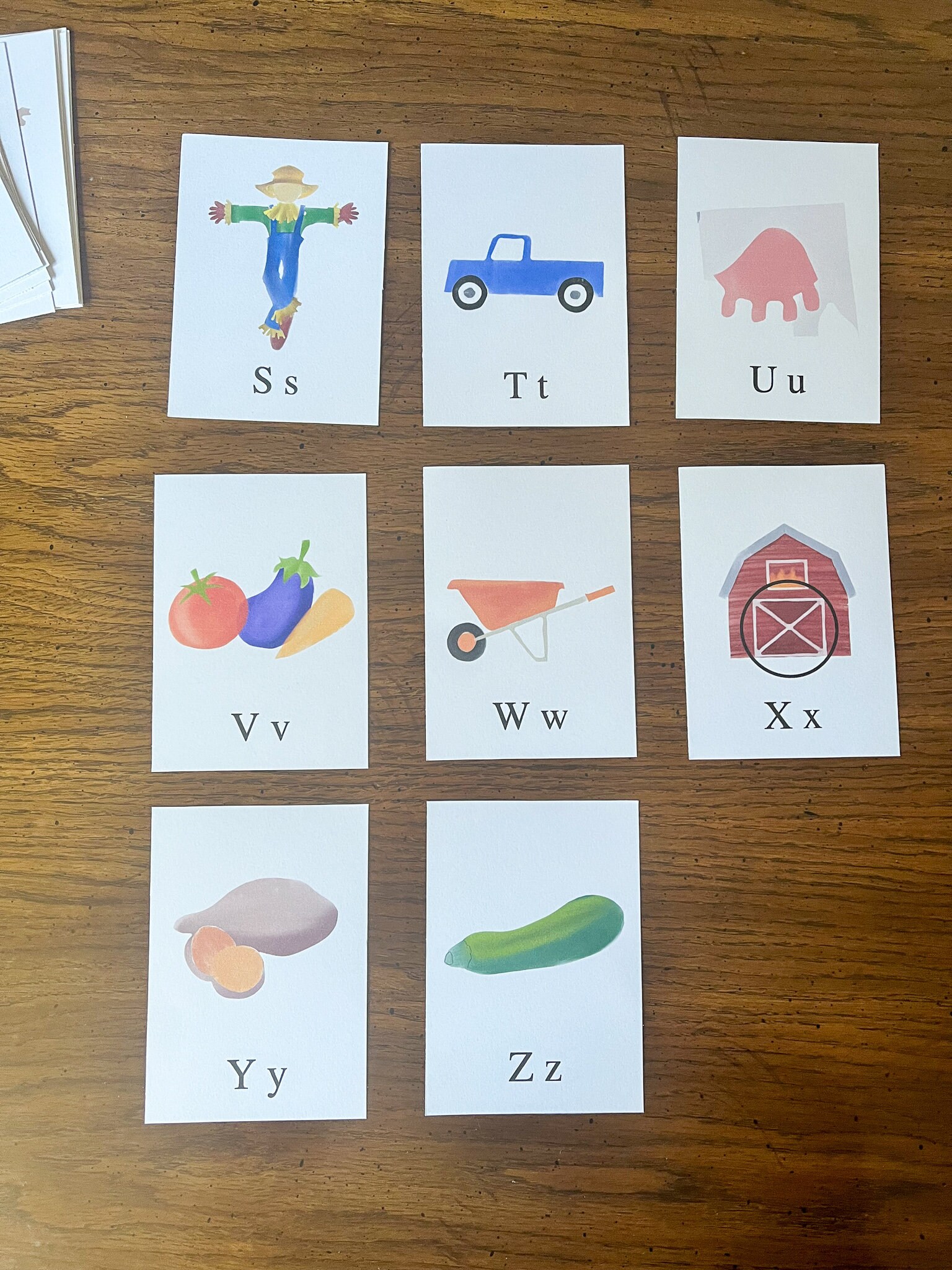 PRINTABLE Farm Unit Study Homeschool Preschool Alphabet Cards Alphabet ...