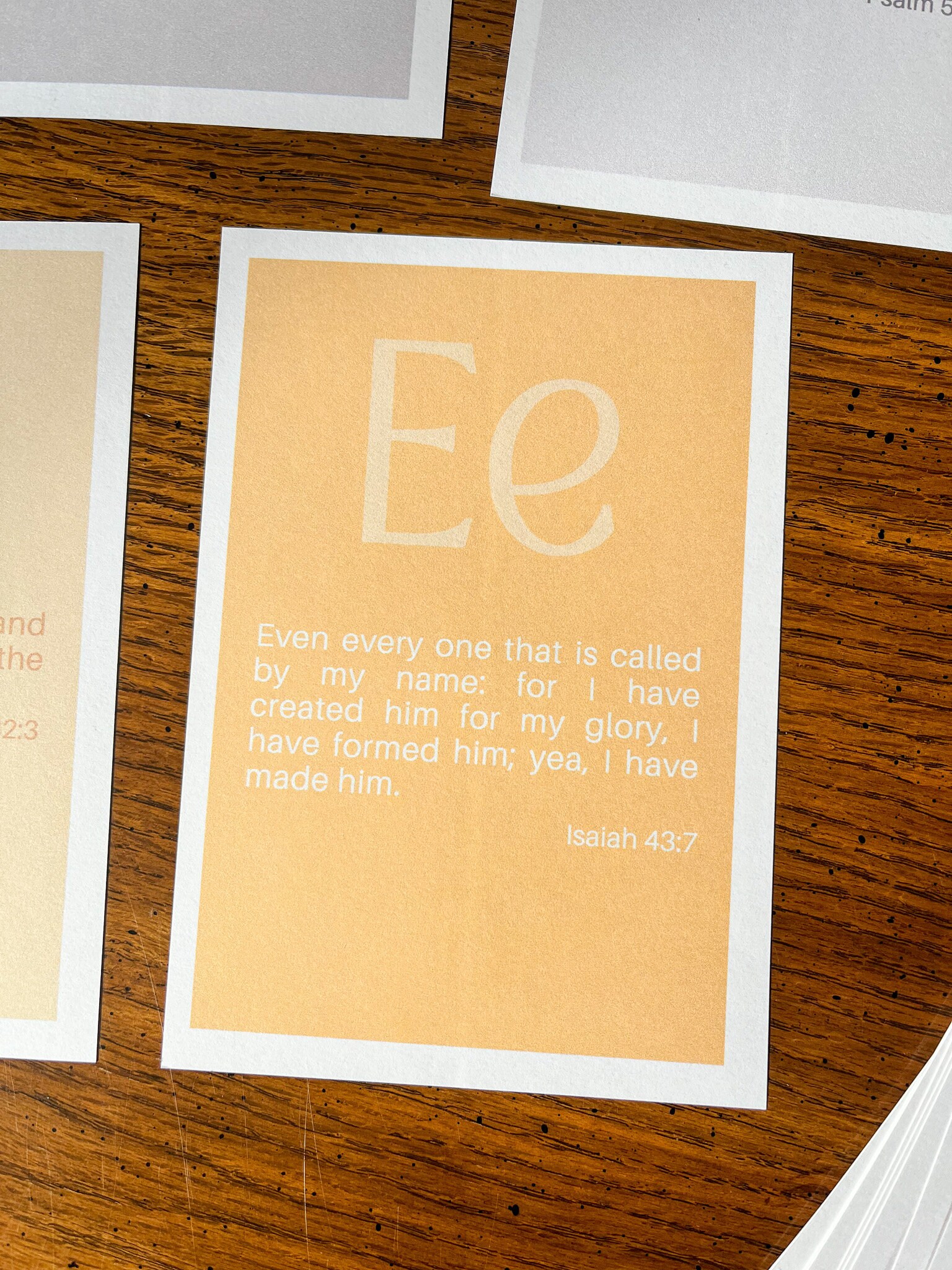 Scripture Memorization Cards for Kids Preschool Activities Learning the ...