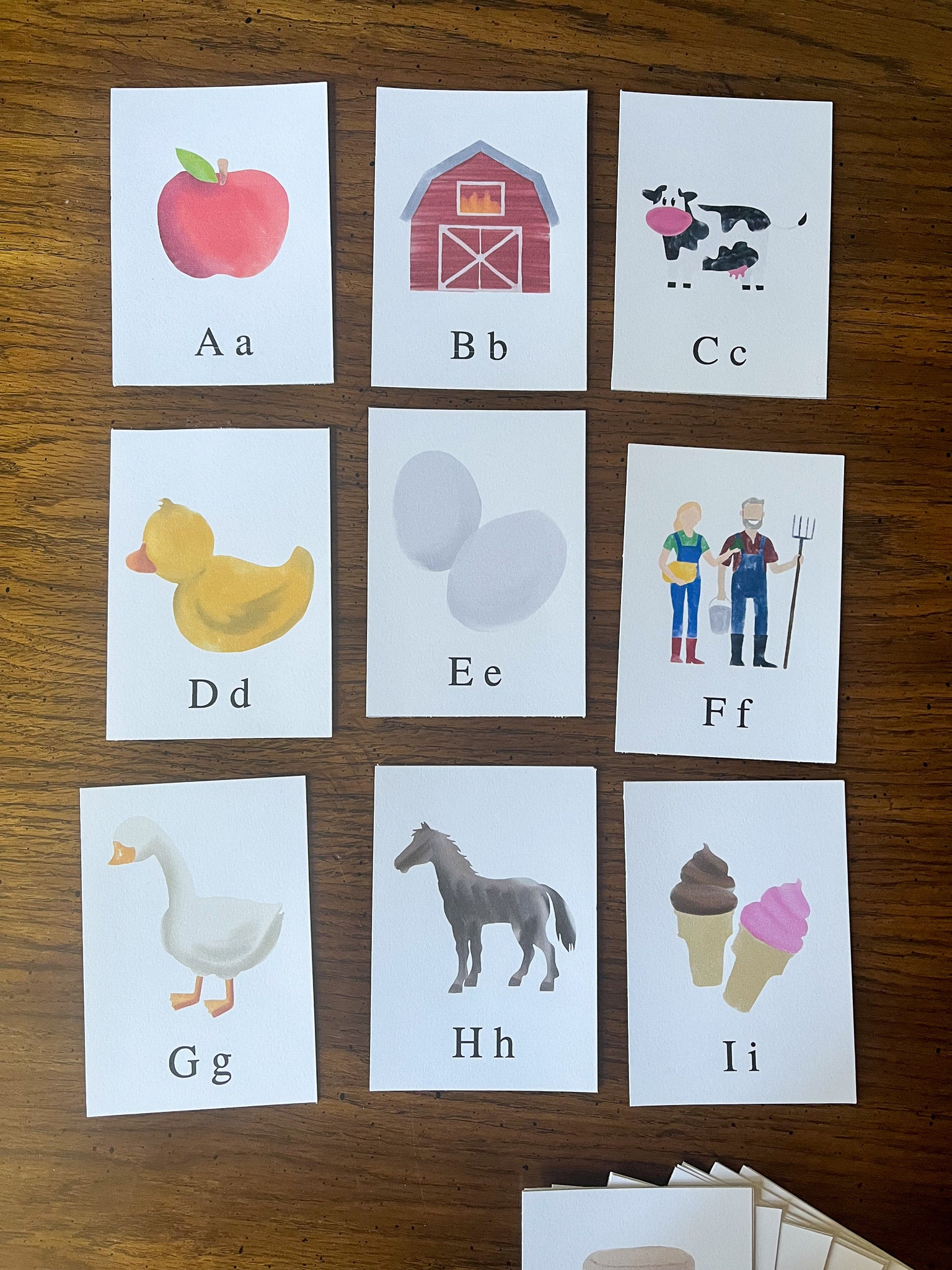 PRINTABLE - Farm Unit Study - Homeschool - Preschool Alphabet Cards ...