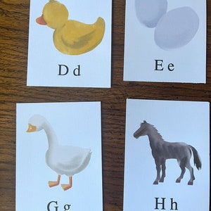 PRINTABLE - Farm Unit Study - Homeschool - Preschool Alphabet Cards ...
