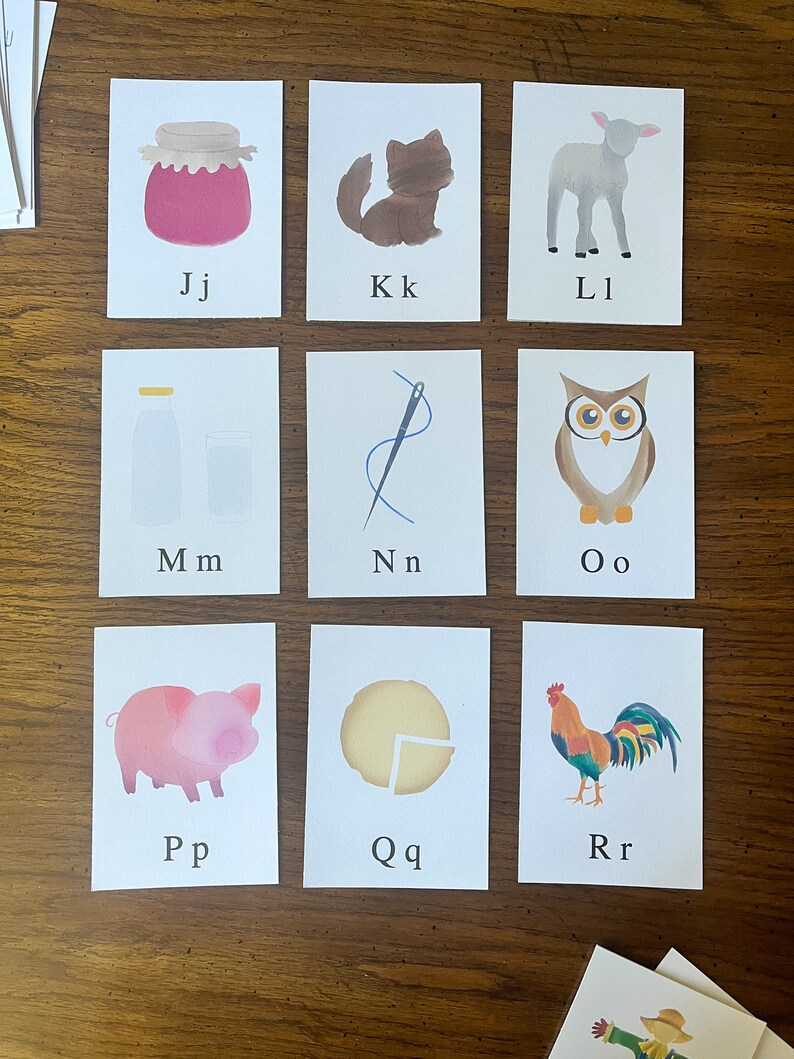PRINTABLE Farm Unit Study Homeschool Preschool Alphabet Cards Alphabet ...