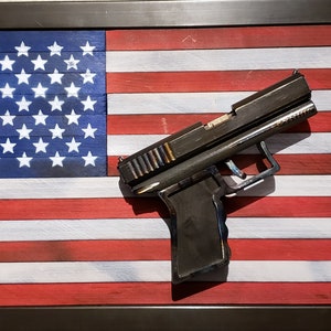 Scrap Metal Glock on Flag - Etsy