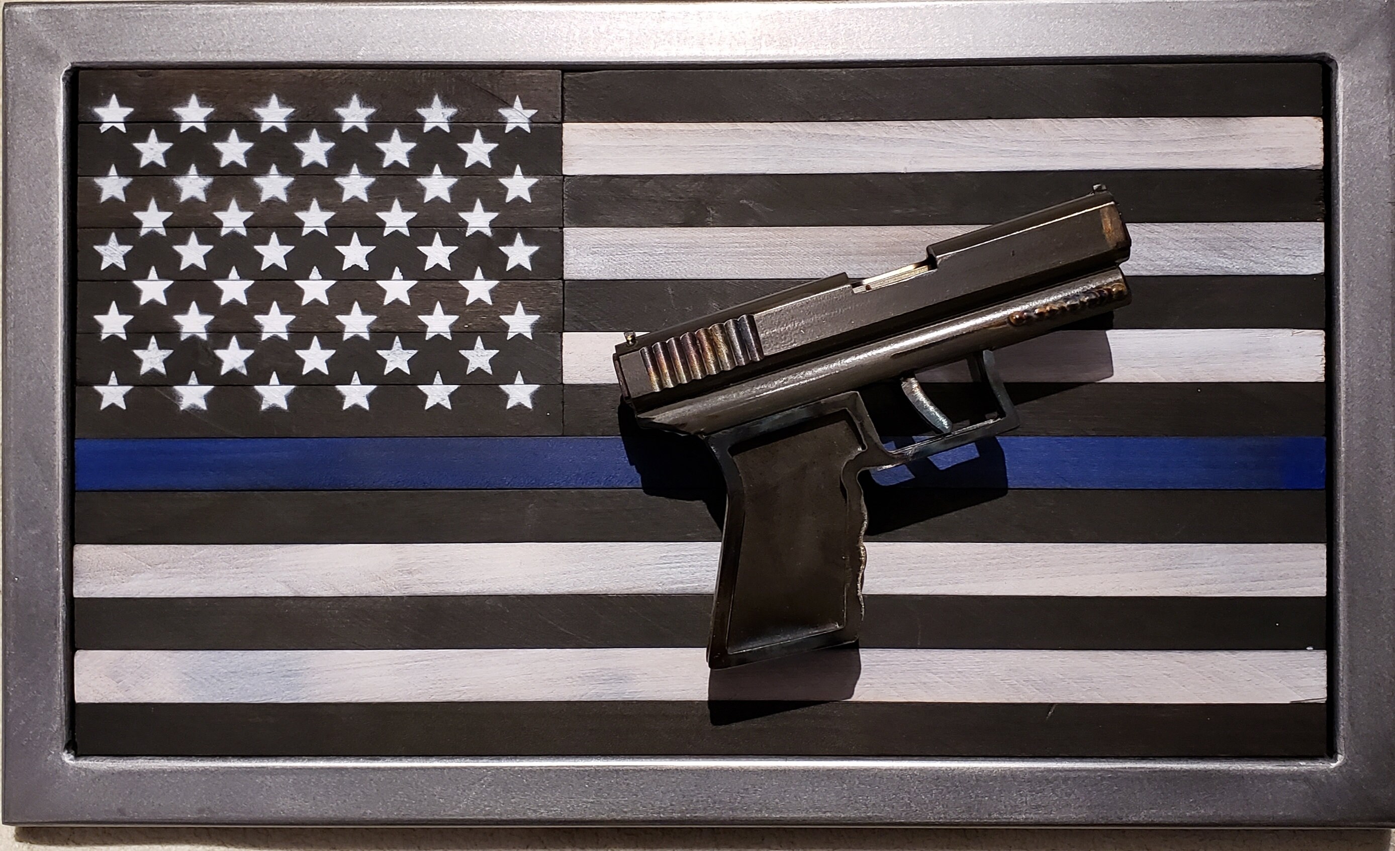 Scrap Metal Glock on Flag - Etsy