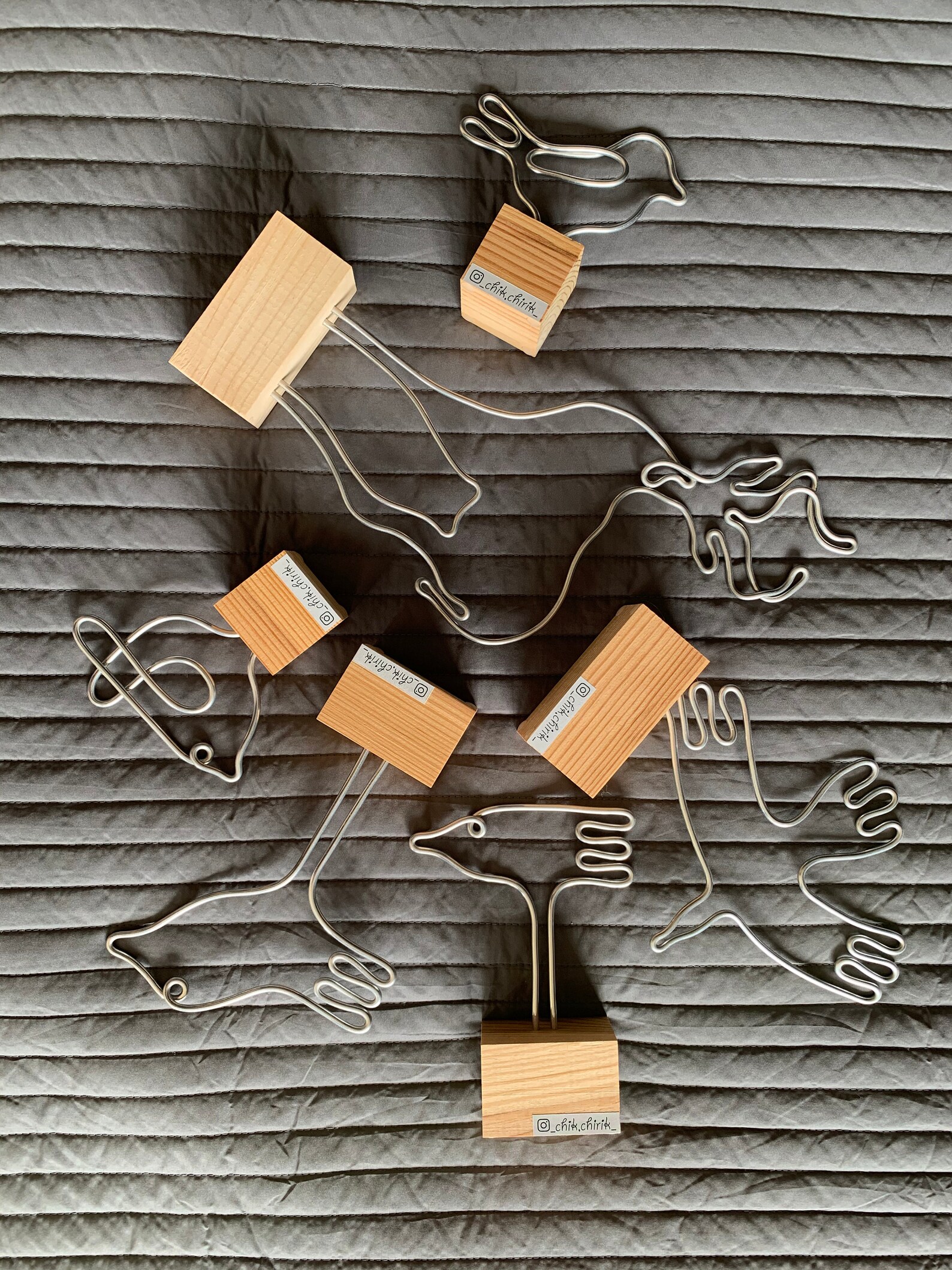 Antelope Figure Made of Aluminum Wire With Wooden Base - Etsy