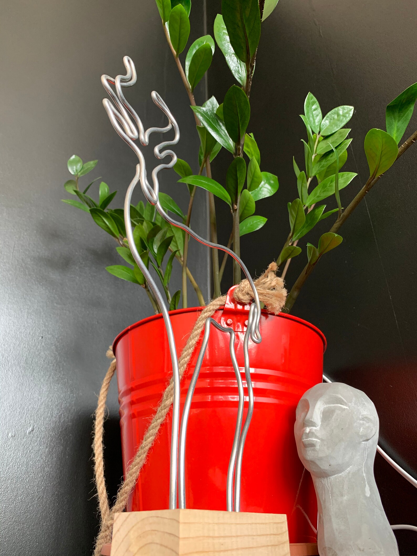 Antelope Figure Made of Aluminum Wire With Wooden Base - Etsy