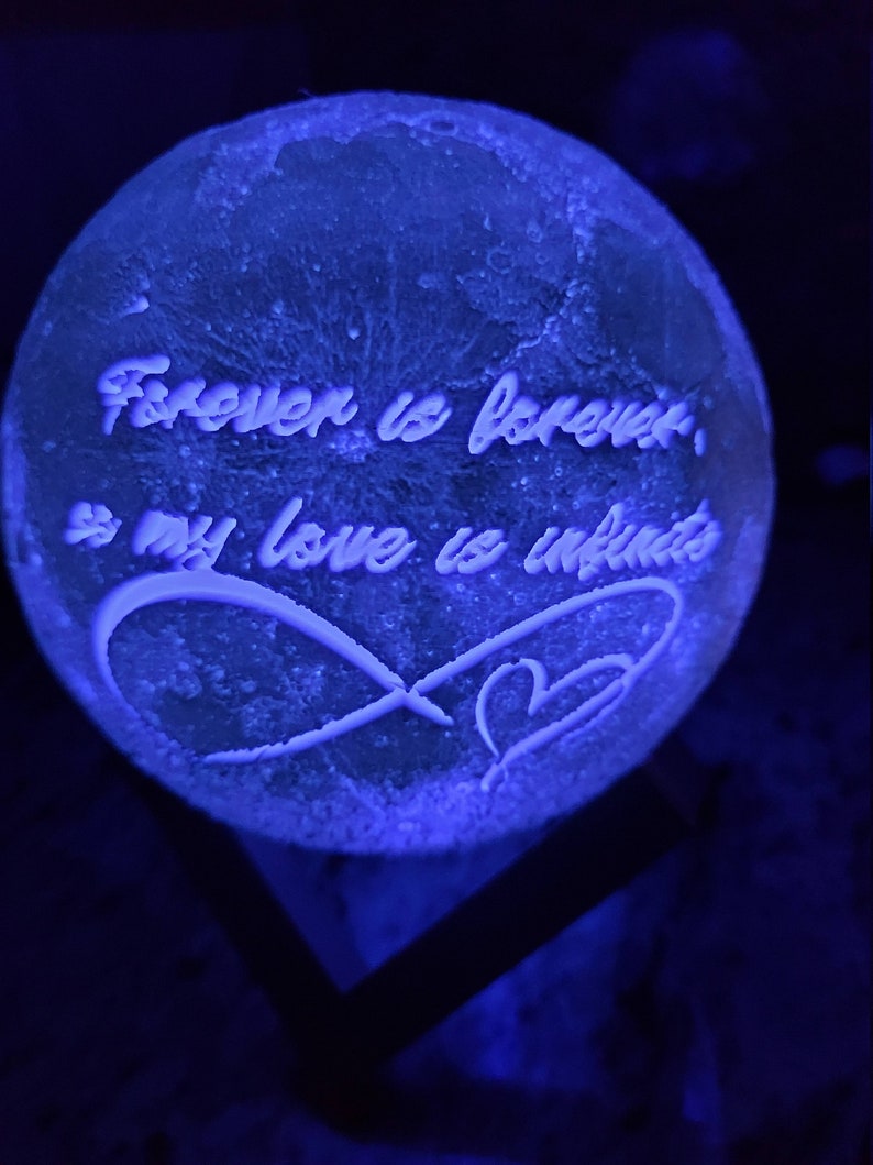 Custom 3D Printed Moon Lithophane Lamp - Etsy Canada