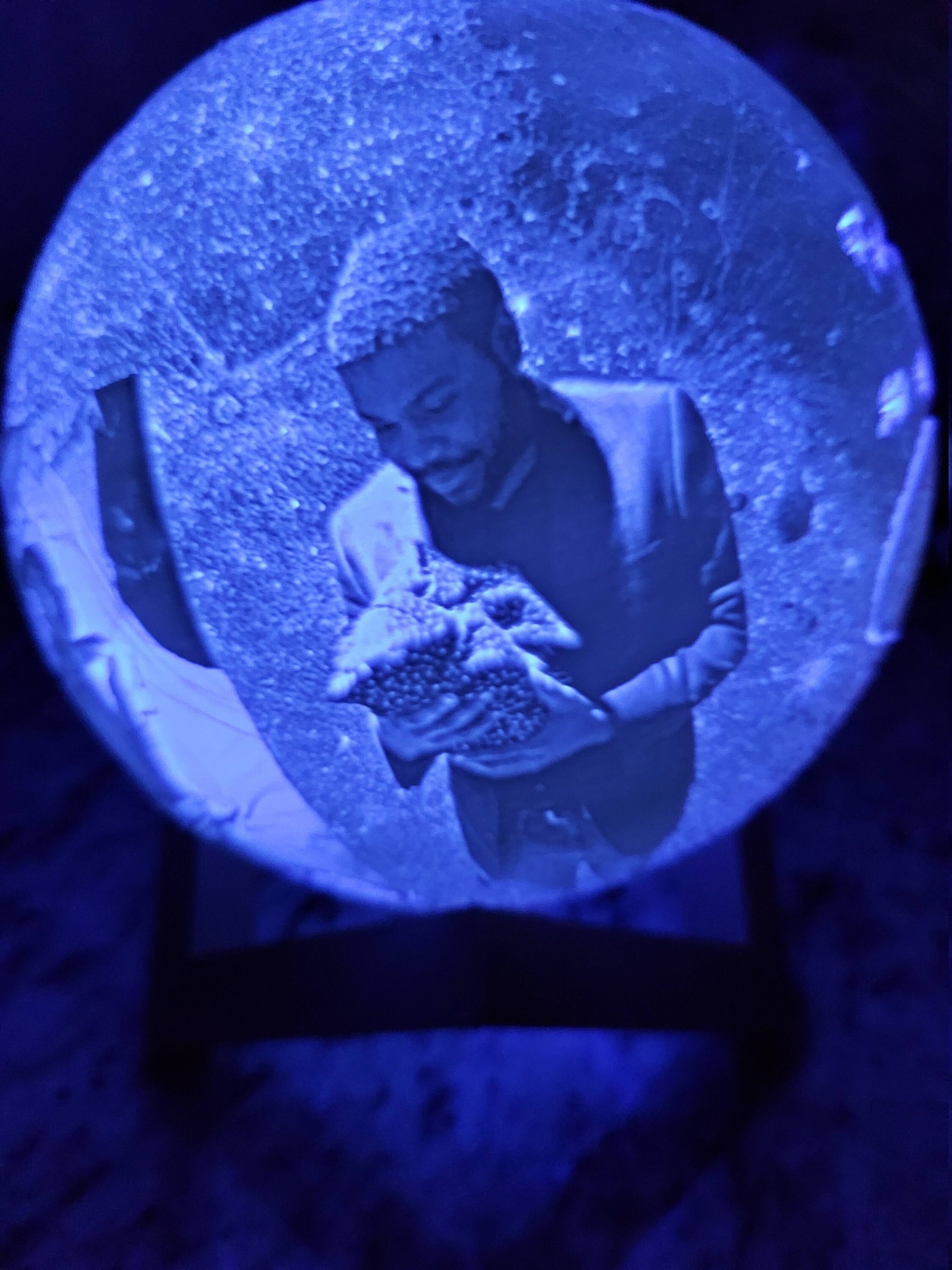 Custom 3D Printed Moon Lithophane Lamp - Etsy