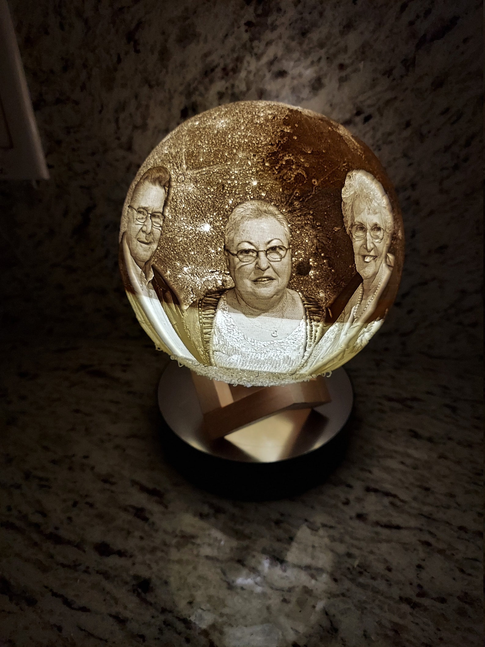 Custom 3D Printed Moon Lithophane Lamp - Etsy