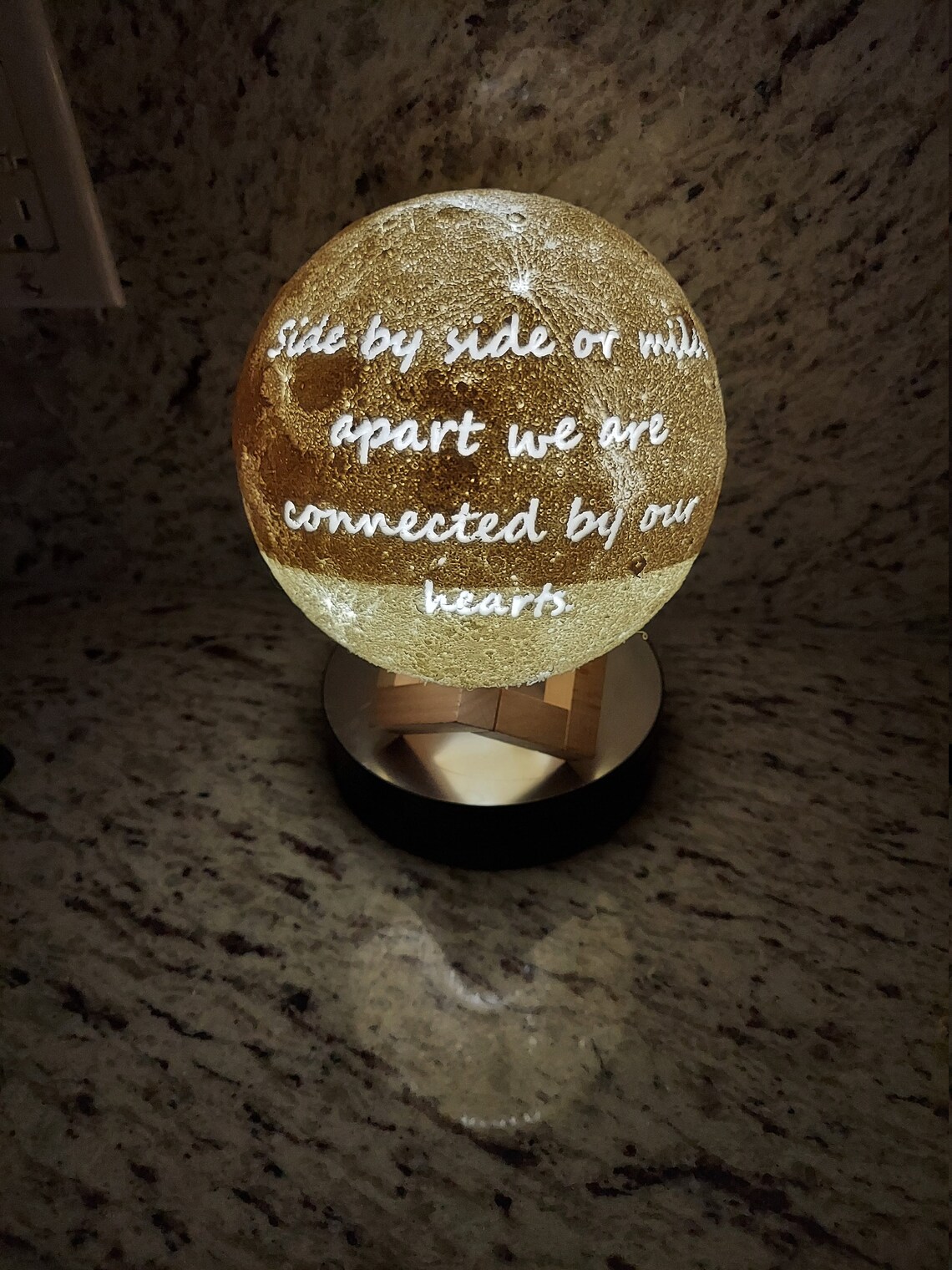 Custom 3D Printed Moon Lithophane Lamp - Etsy
