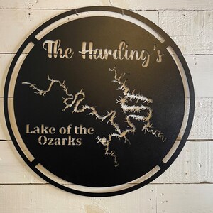 Custom Lake of the Ozarks Metal Sign - Outdoor Lake Decor - Metal Lake ...