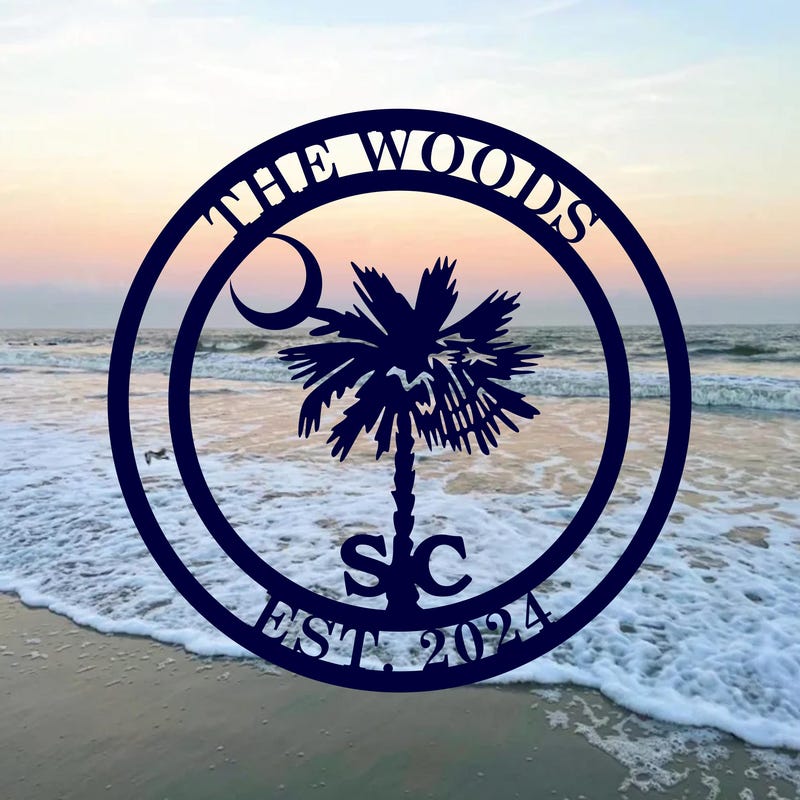 Metal House Sign Palmetto - Etsy