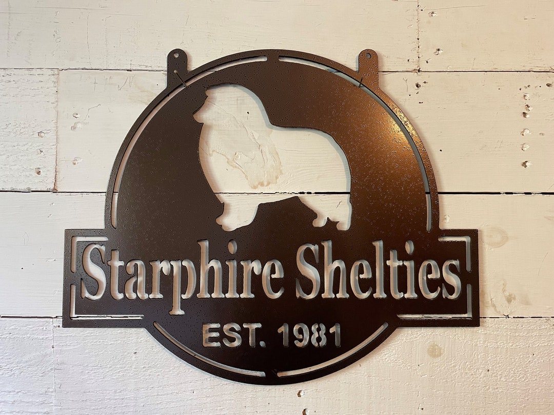 Custom Shetland Sheepdog Metal Sign: Sheltie Kennel Decor - Etsy
