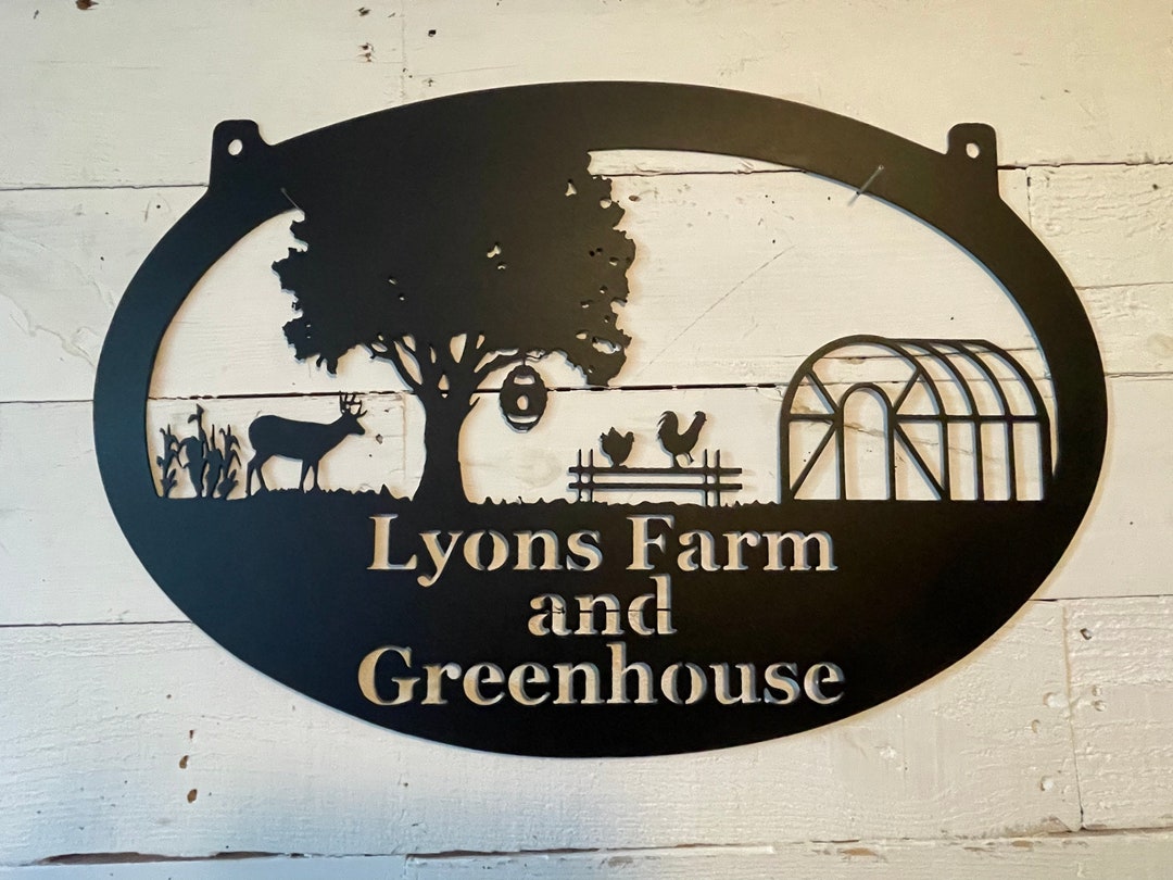 Custom Greenhouse Nursery Farm Metal Sign; Gardening Signs; Plant Lover ...