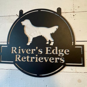 Custom Golden Retriever Metal Sign; Breeder and Kennel Metal Signs ...